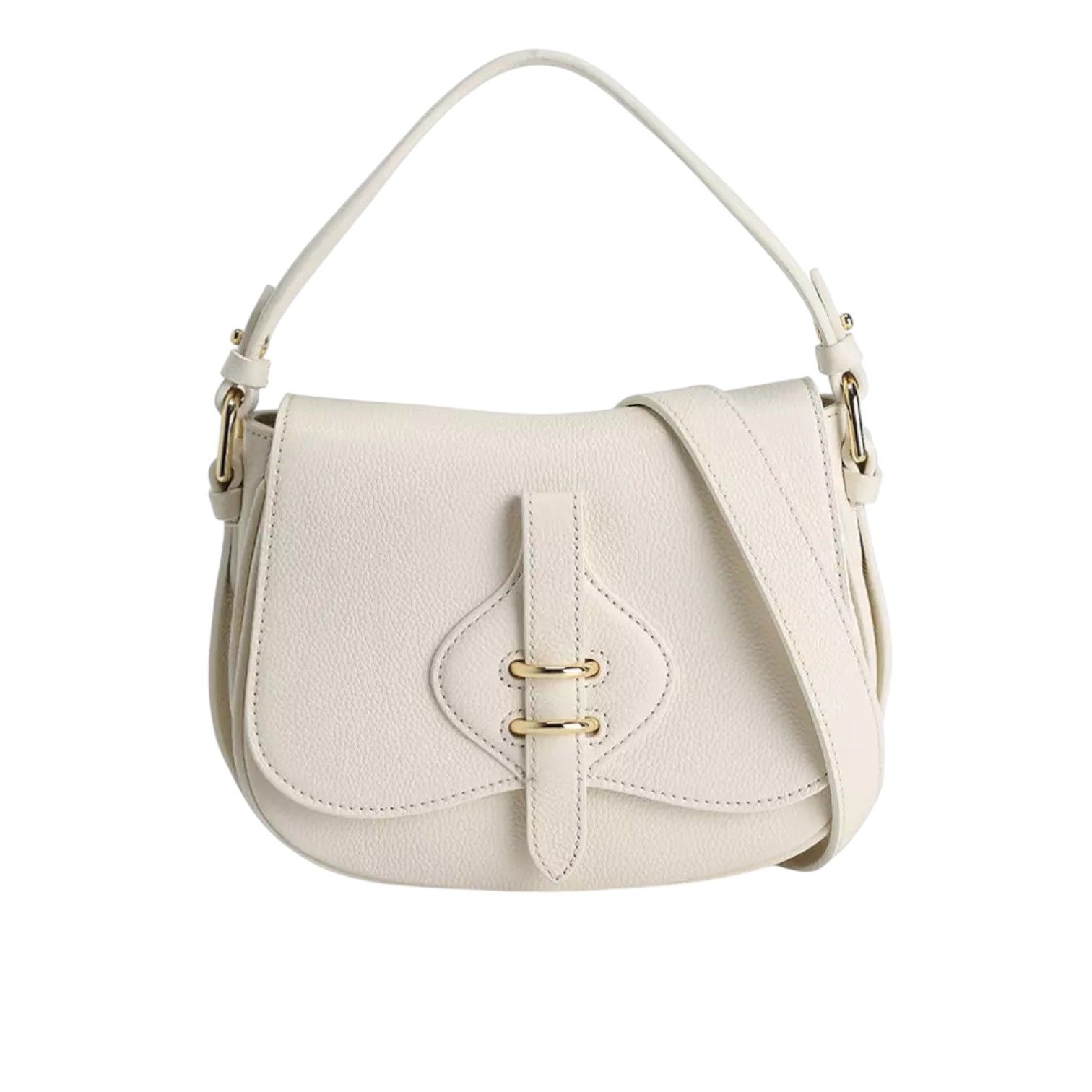 Coccinelle Mavery crossbody small in off wit leer voor dames.