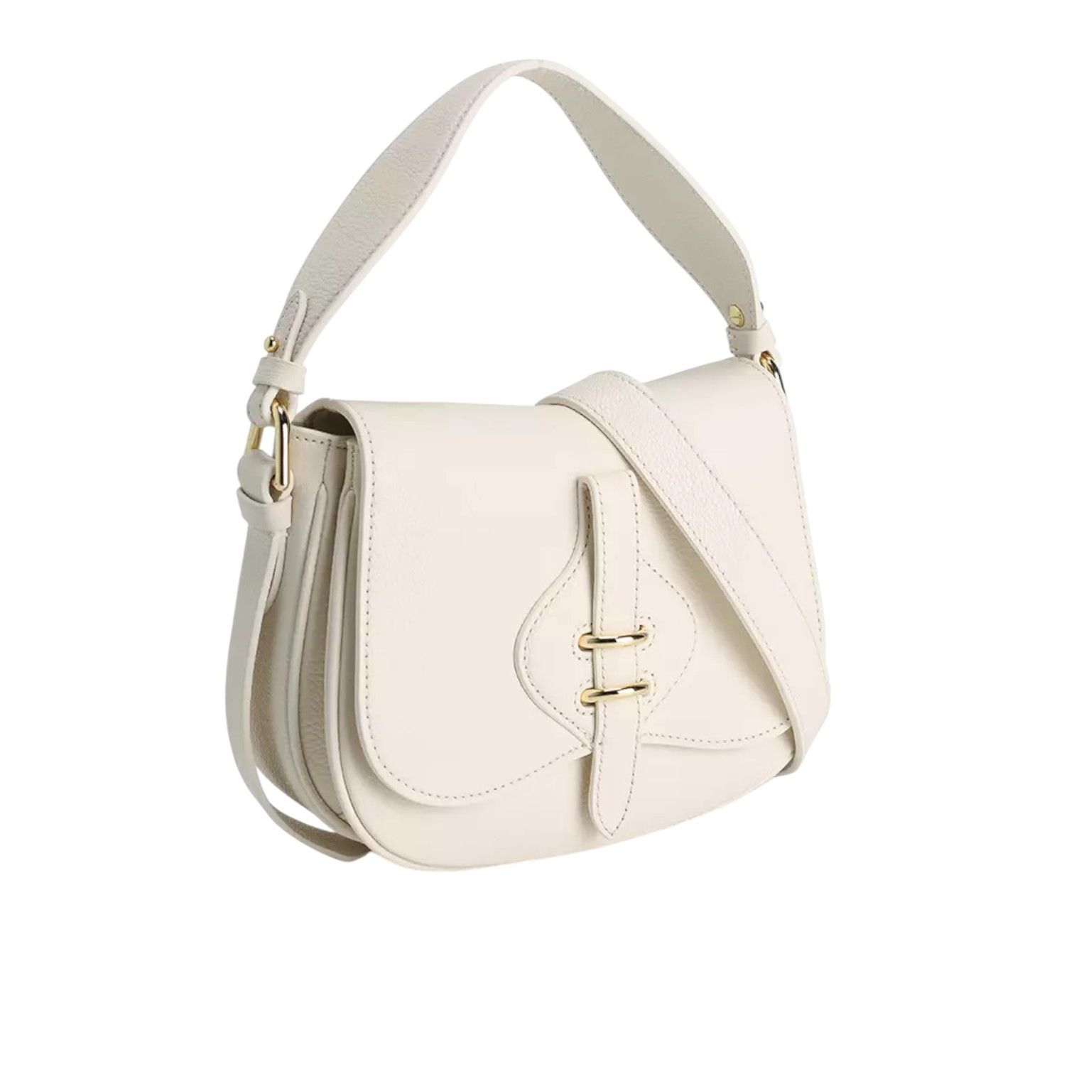 Coccinelle Mavery crossbody small in off wit leer voor dames.