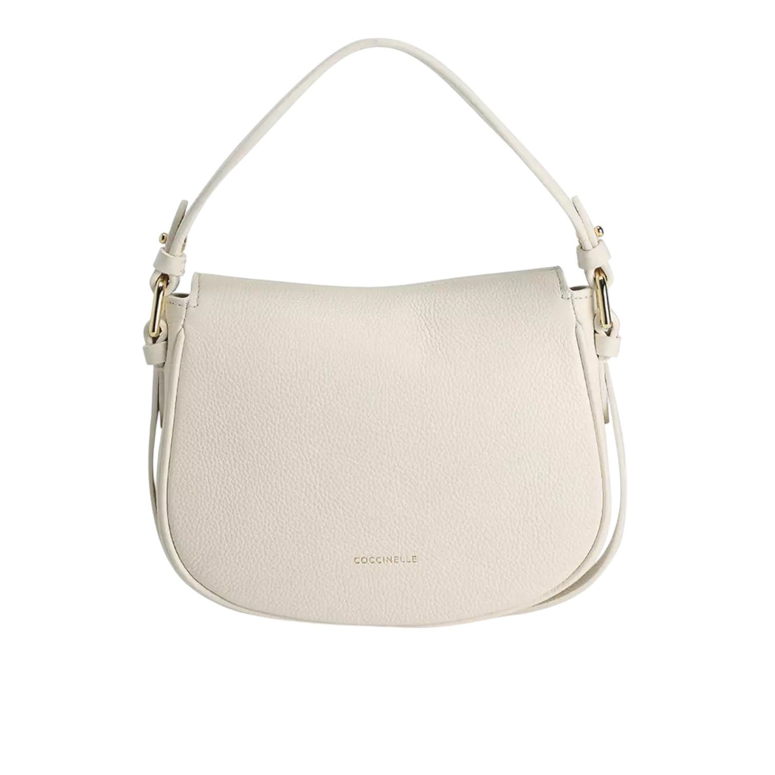 Coccinelle Mavery crossbody small in off wit leer voor dames.